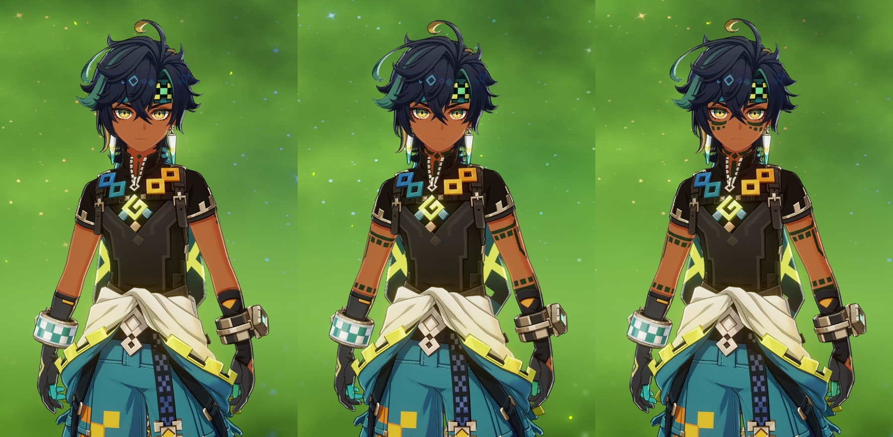 Raised Bandana / Visible Eyebrows for Kinich Mod for Genshin Impact ...