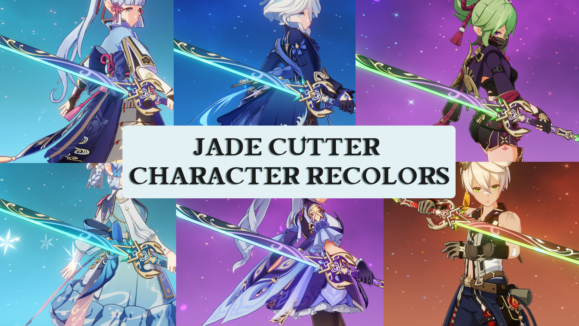 Jade Cutter Character Recolors Mod for Genshin Impact | GI Mods