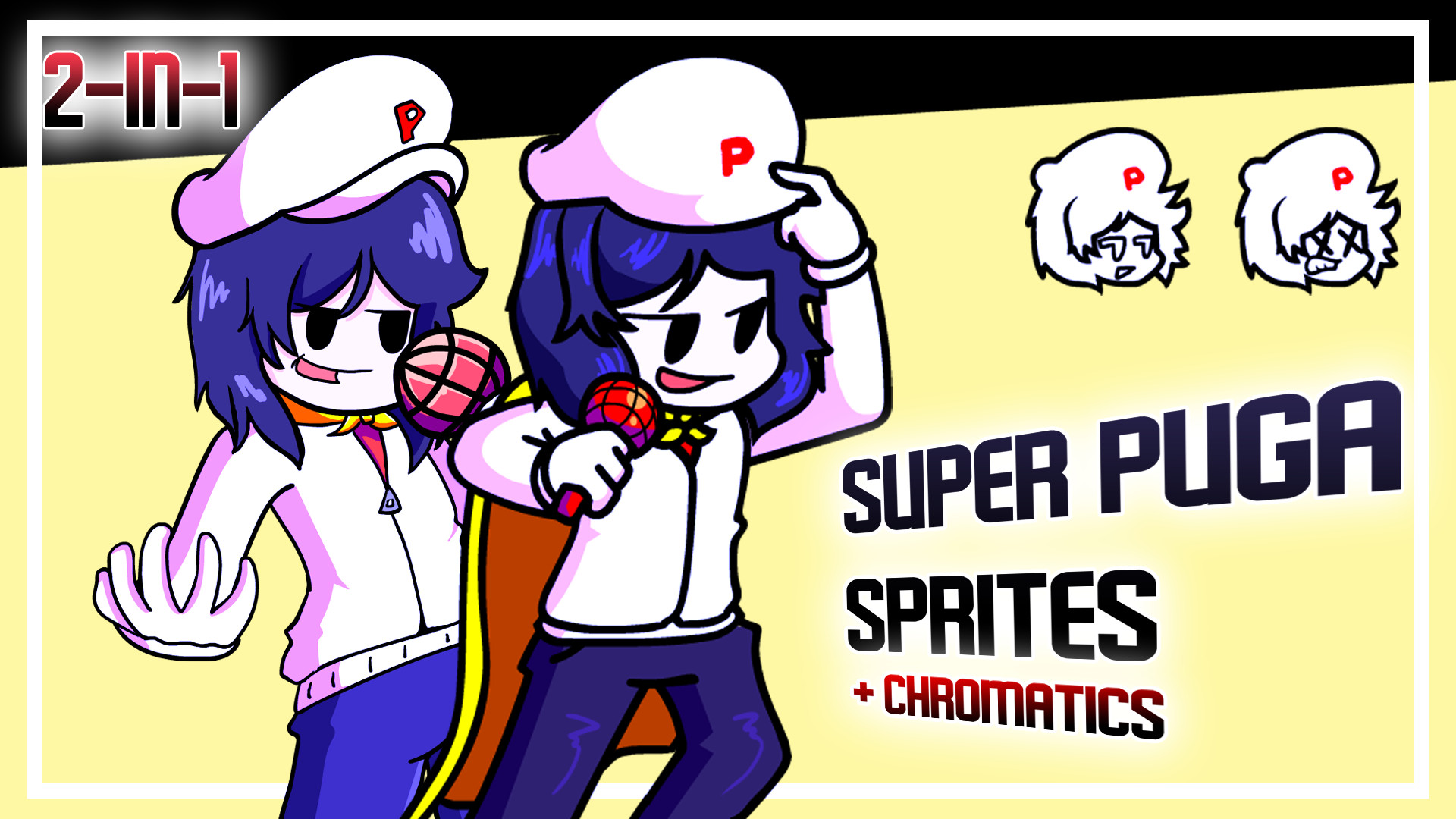 FNF': (Super) Puga Sprites + Chromatics Mod for Friday Night Funkin ...