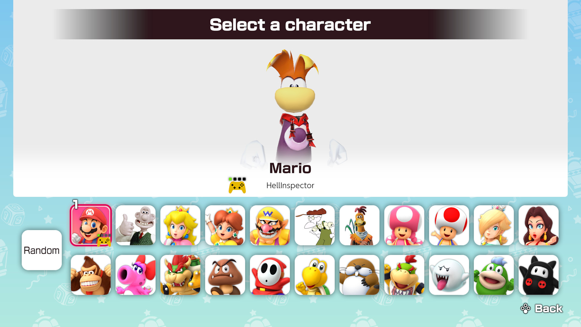 Rayman (over Mario) Mod for Super Mario Party Jamboree | SMPJ Mods