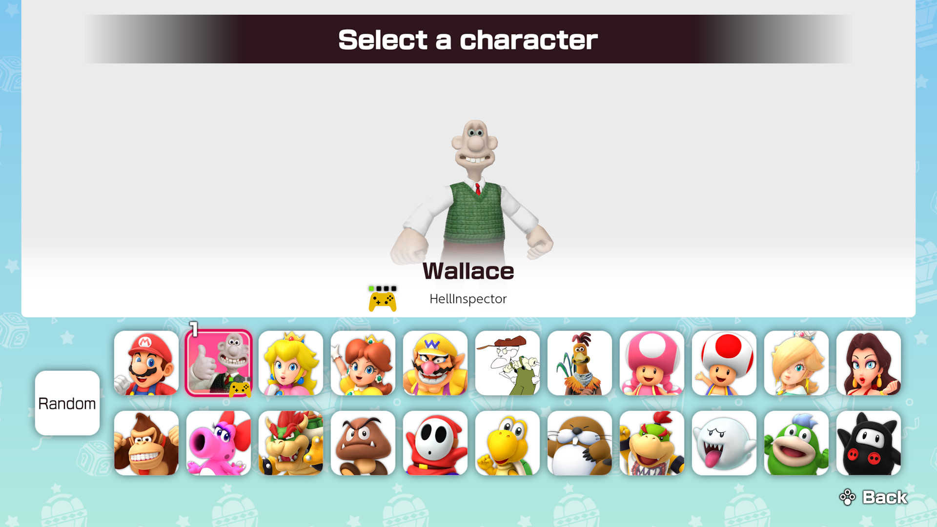 Wallace (over Luigi) Mod for Super Mario Party Jamboree | SMPJ Mods