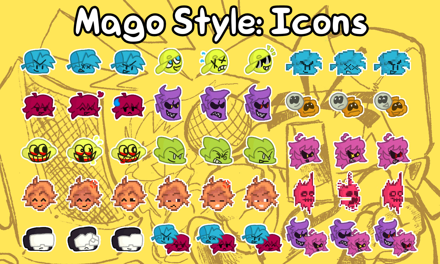 FNF Icons: Mago Style Mod for Friday Night Funkin' | FNF Mods