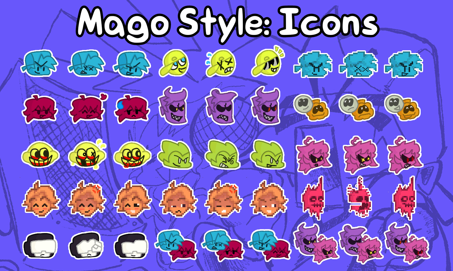 FNF Icons: Mago Style Mod for Friday Night Funkin' | FNF Mods