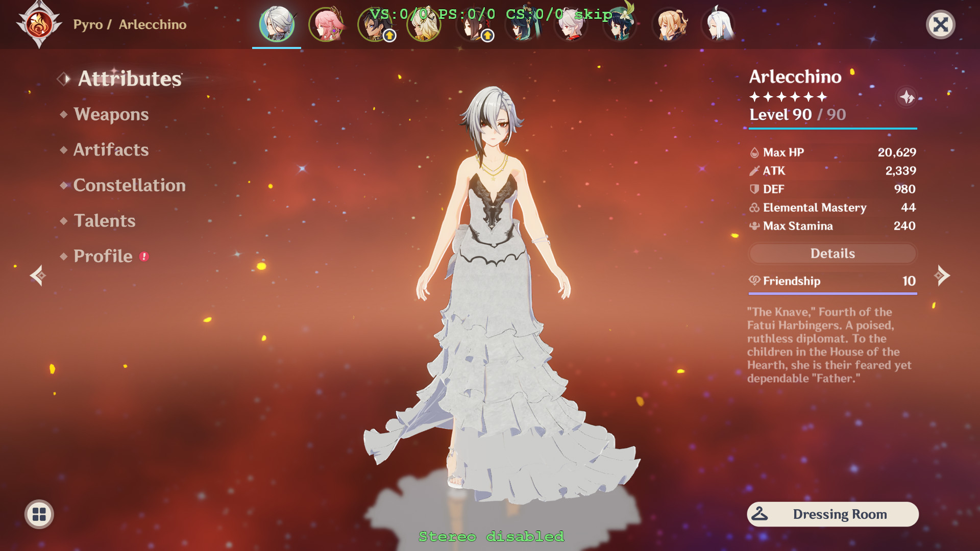 Arlecchino in aerith's dress Mod for Genshin Impact | GI Mods