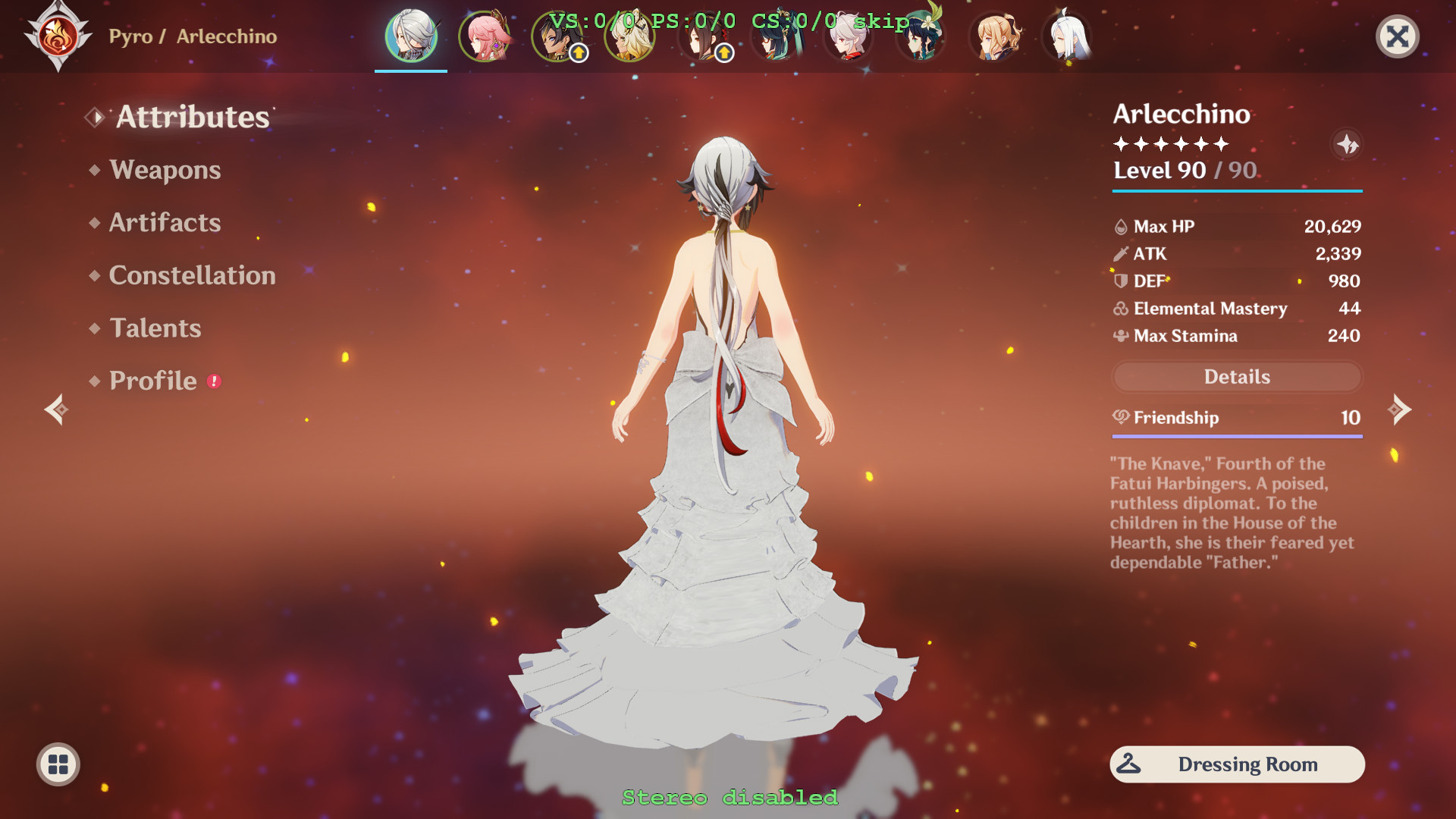 Arlecchino in aerith's dress Mod for Genshin Impact | GI Mods