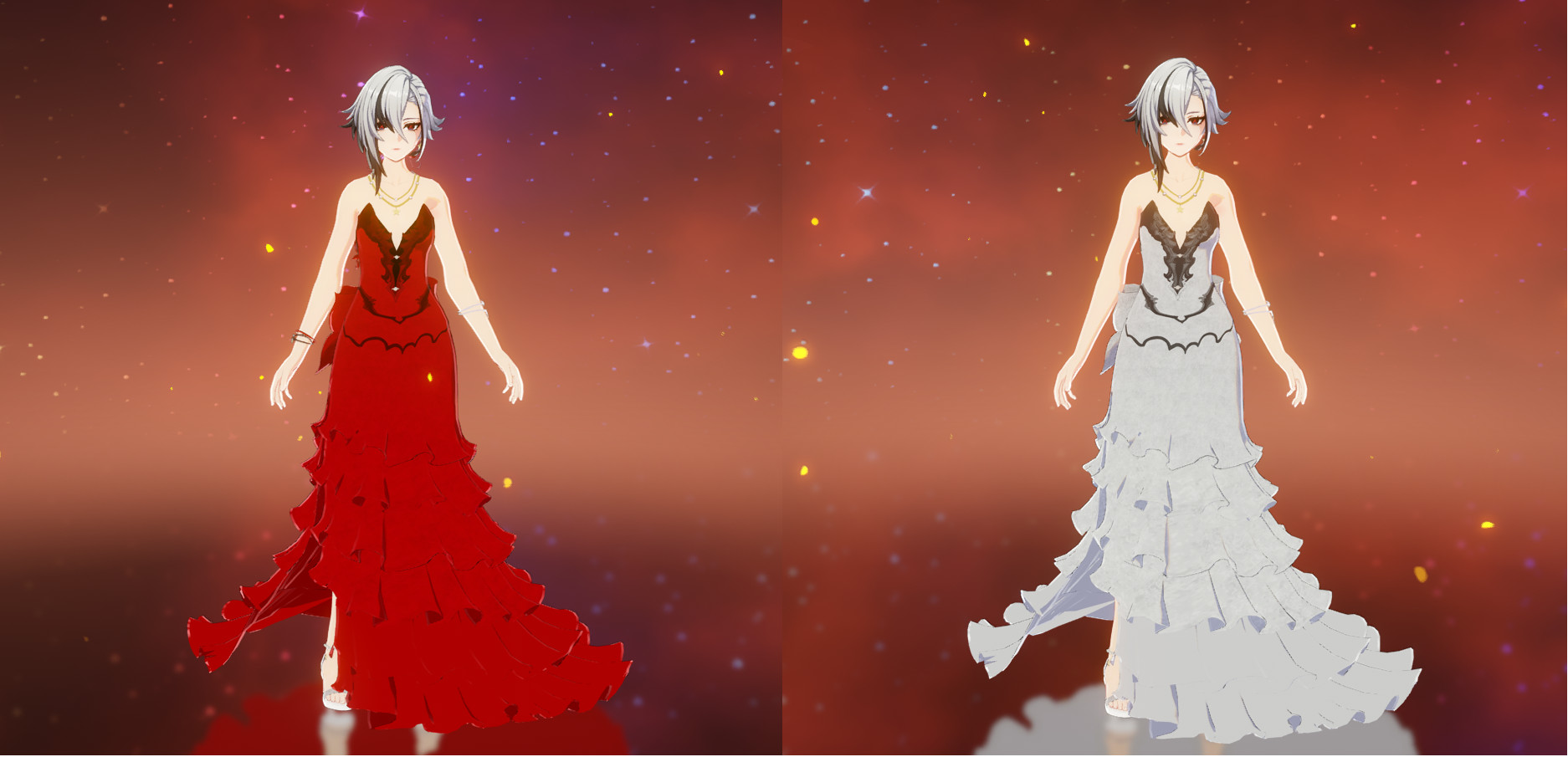 Arlecchino in aerith's dress Mod for Genshin Impact | GI Mods