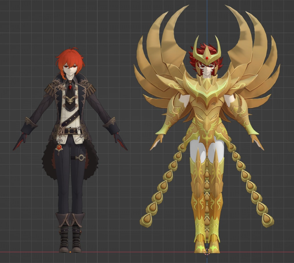 Divine Phoenix Cloth Diluc Mod for Genshin Impact | GI Mods