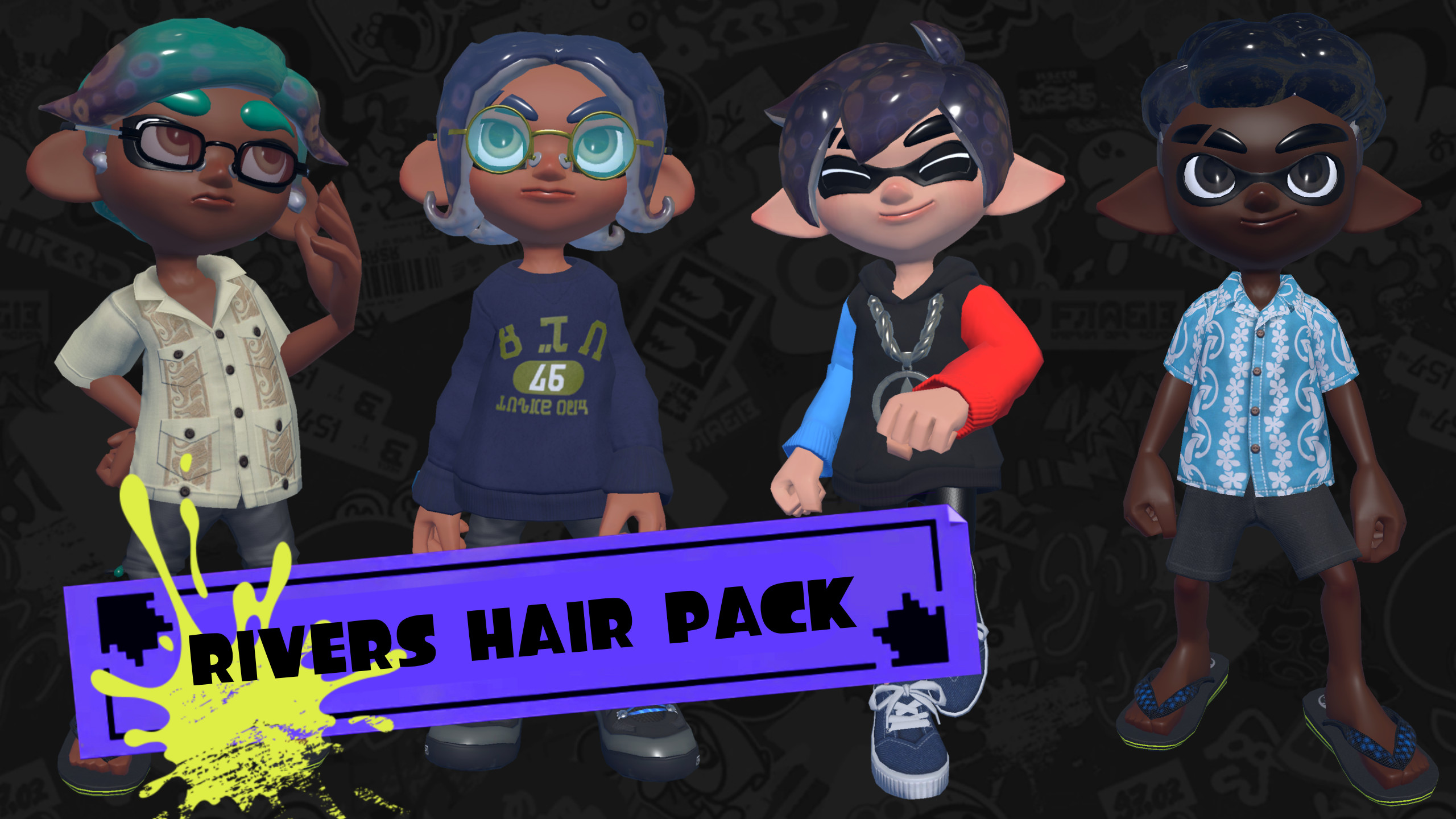 River’s Hair Pack 2 Mod for Splatoon 3 | Splatoon 3 Mods