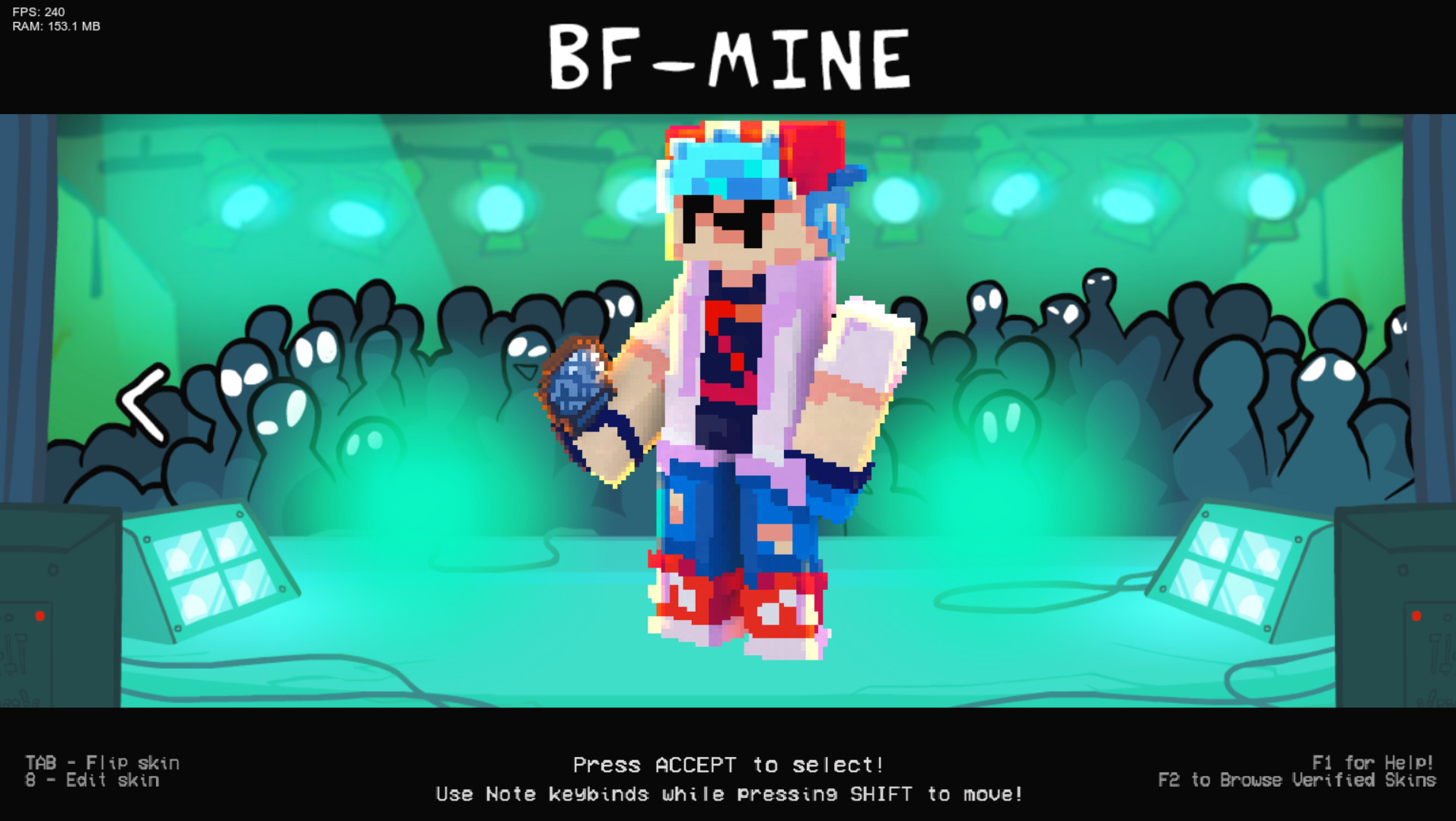 Playable Minecraft Bf Mod for Friday Night Funkin' | FNF Mods