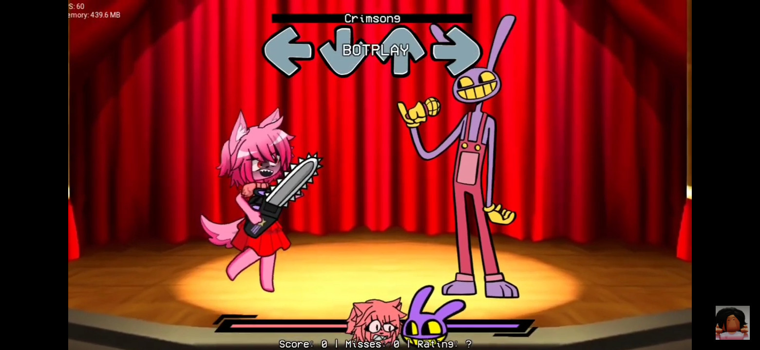 FNF Crimsong Isa Crazy vs Jax Mod for Friday Night Funkin' | FNF Mods