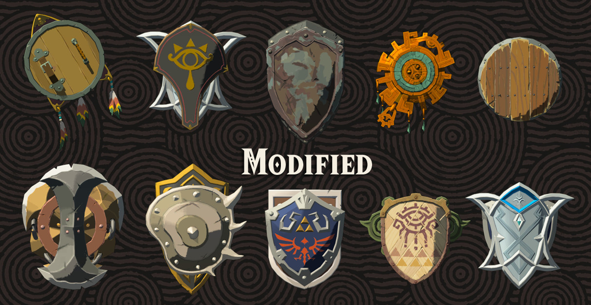 Centered Fused Shields Mod for The Legend of Zelda: Tears of the ...