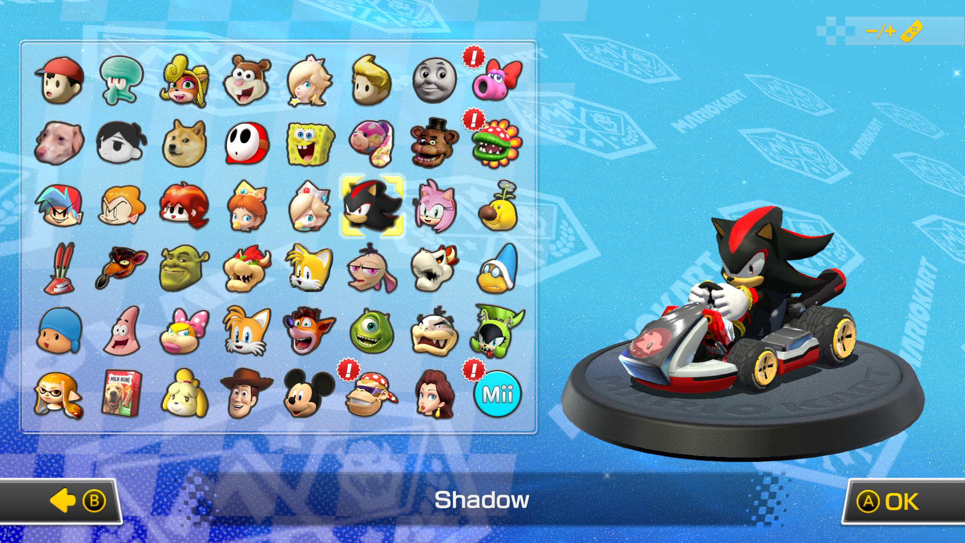 Shadow the Hedgehog (With Custom Animations) Mod for Mario Kart 8 Deluxe | MK8D Mods