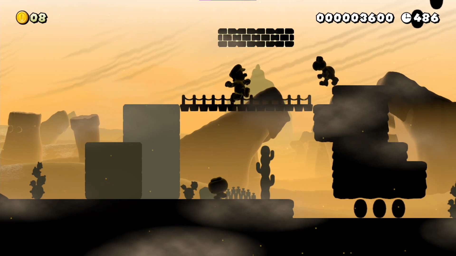 NSMBU Desert Silhouette Mod for Super Mario Maker 2 | SMM2 Mods