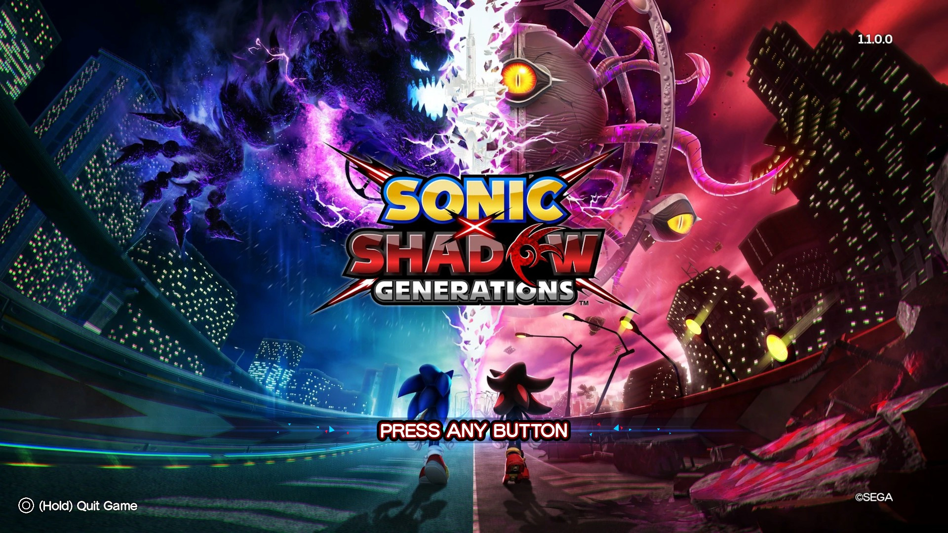 Key Art in Title Screen Mod for Shadow Generations | SXSGShadow Mods