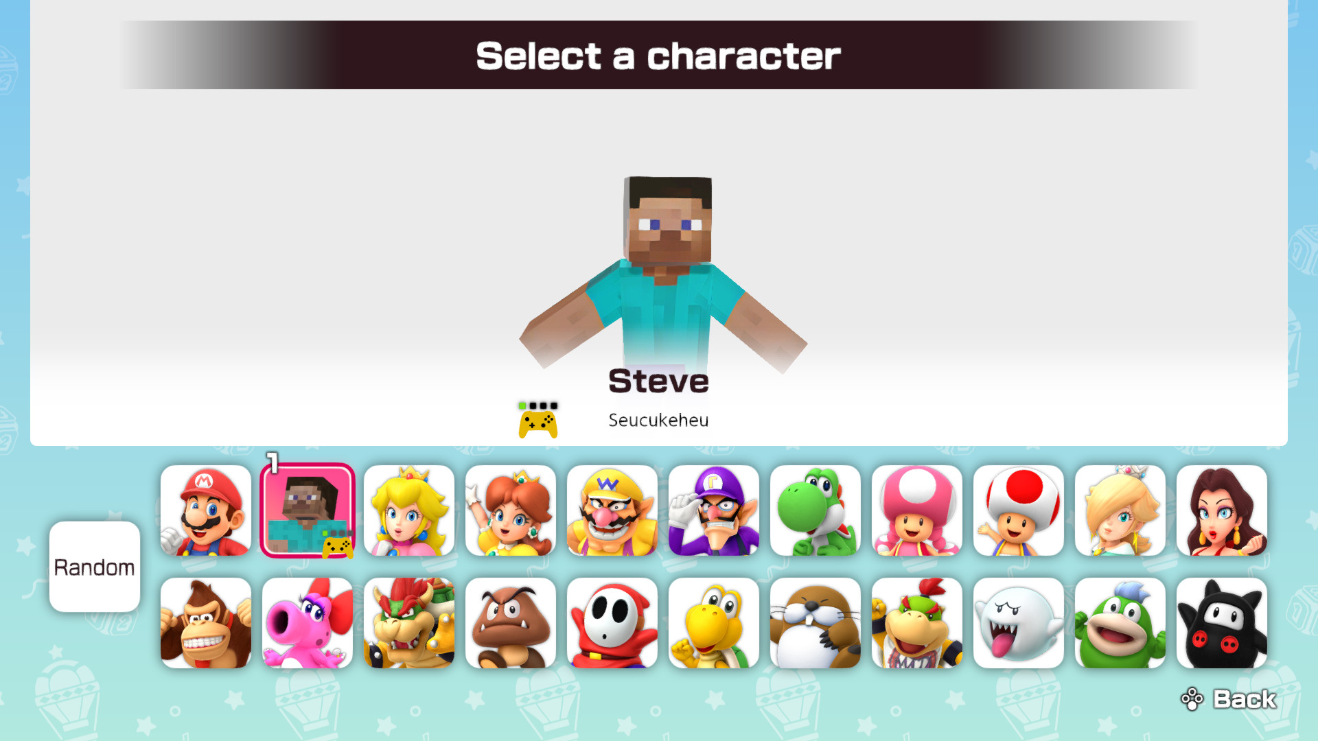 SSBU Minecraft Steve [Request Delivery] Mod for Super Mario Party ...