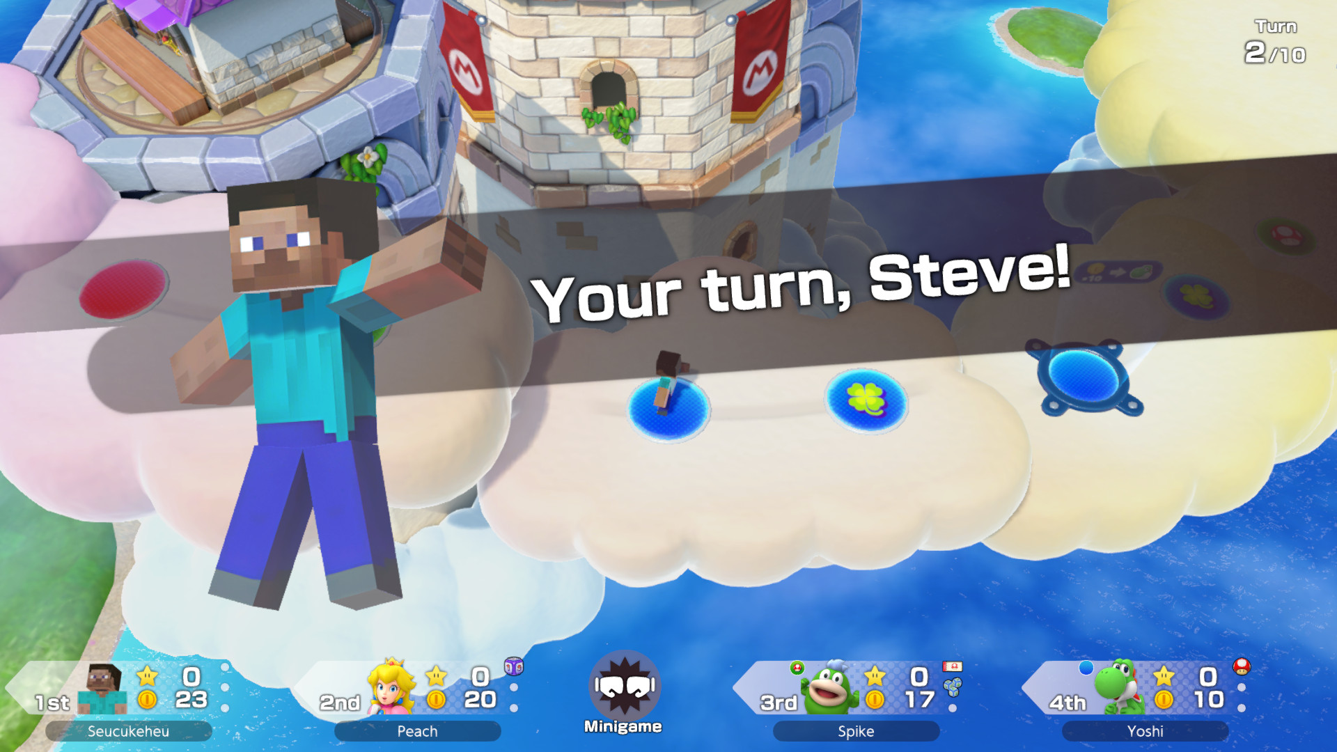 SSBU Minecraft Steve [Request Delivery] Mod for Super Mario Party ...