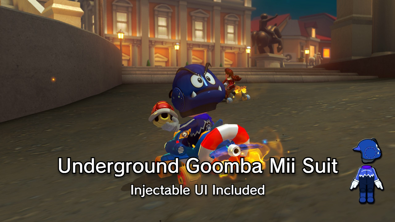 Underground Goomba Mii Suit Mod for Mario Kart 8 Deluxe | MK8D Mods