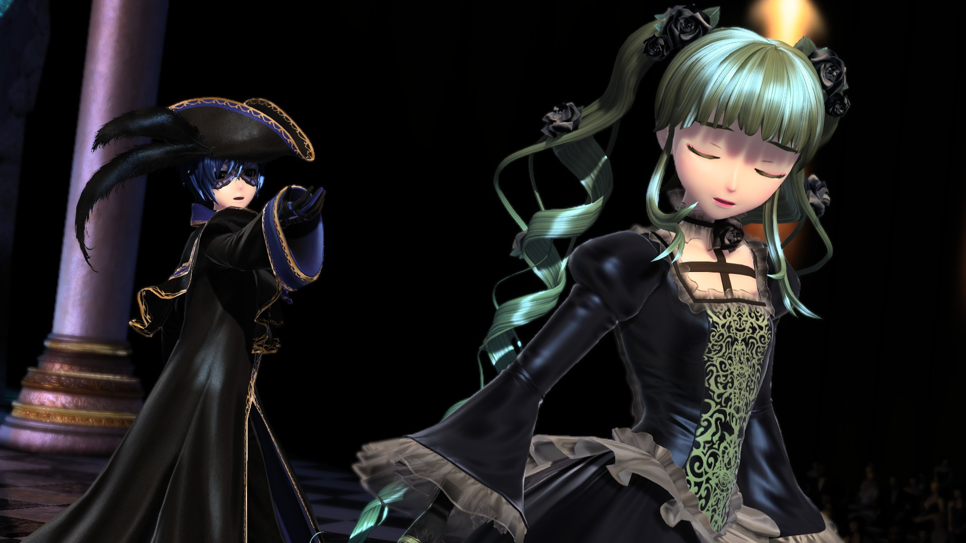 Rosa Bianca/Notte mask removal (for convenience) Mod for Hatsune Miku ...