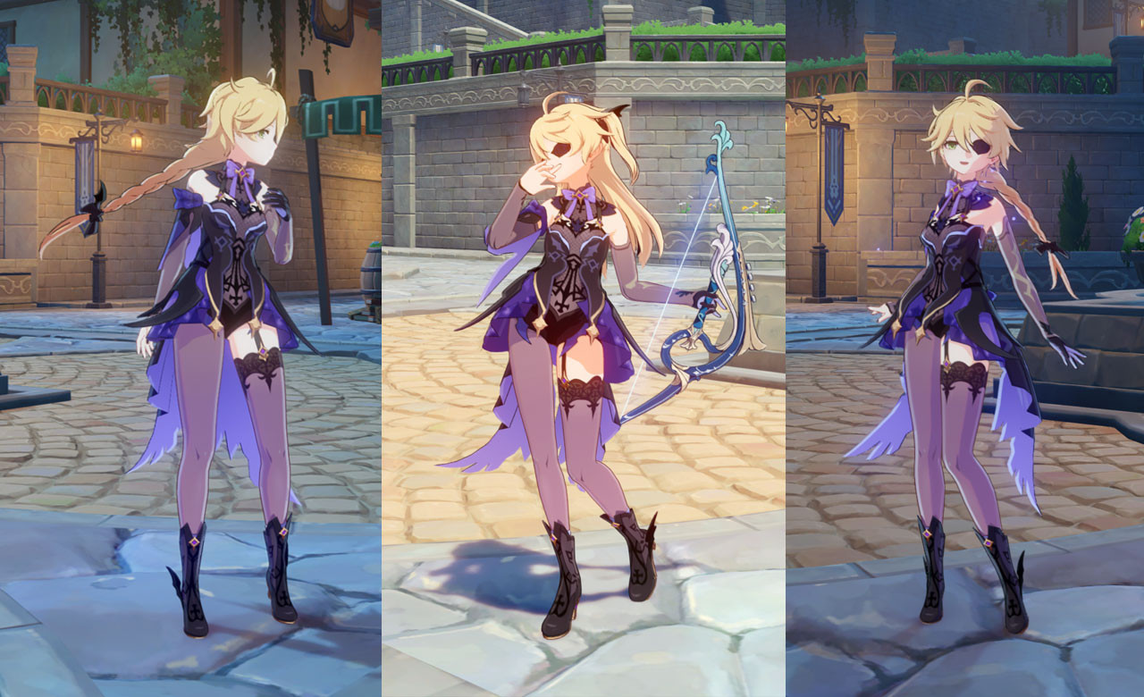 Fischl - Aether's Hair & Body Proportions Mod for Genshin Impact | GI Mods