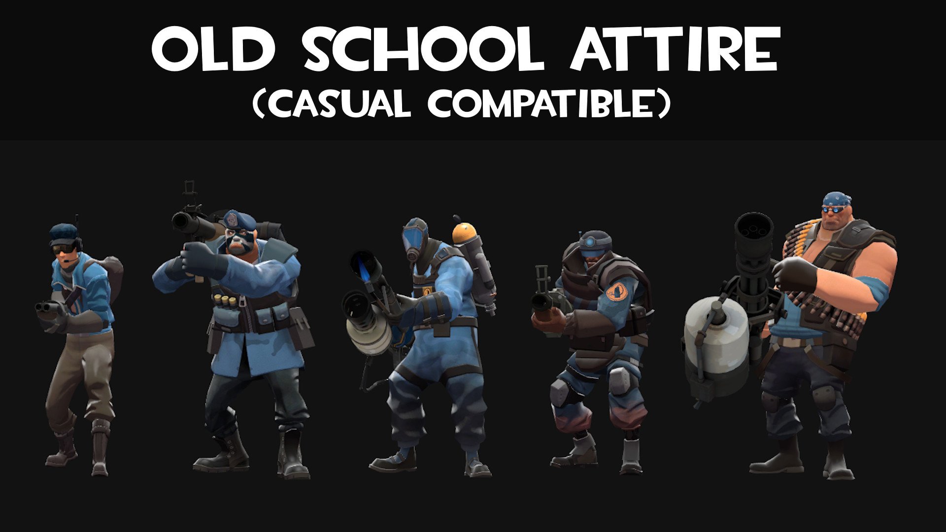 Old School Attire (Casual Compatbile) Mod for Team Fortress 2 | TF2 Mods