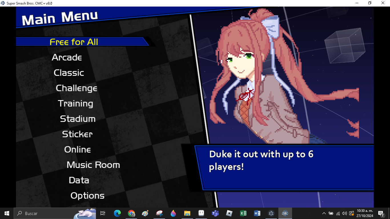 GFX MONIKA (CMC+) Mod for Super Smash Bros. Crusade | SSBC Mods