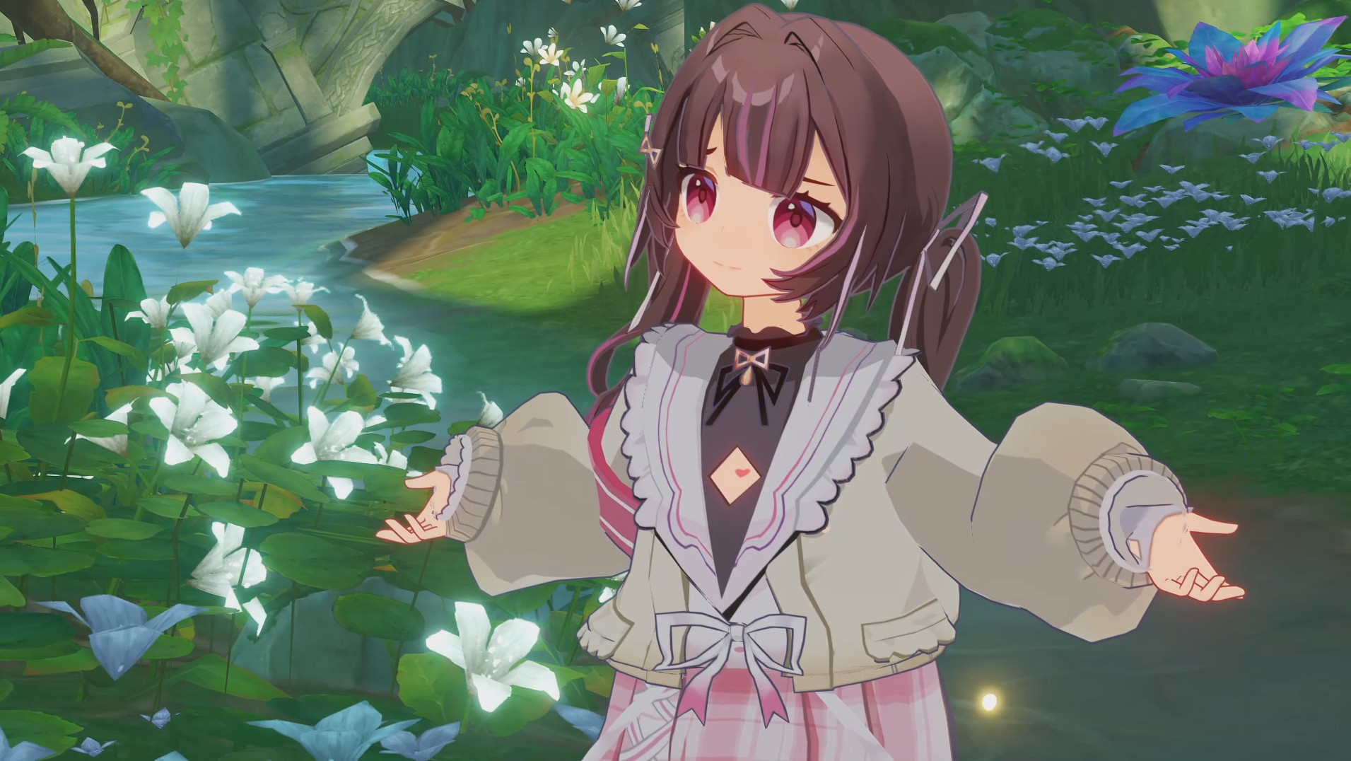 Chibi Himemiya Rie over Paimon Mod for Genshin Impact | GI Mods