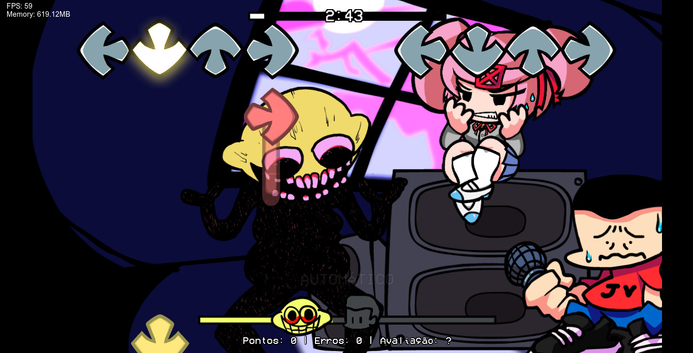 Natsuki over Girlfriend + FLA Mod for Friday Night Funkin' | FNF Mods