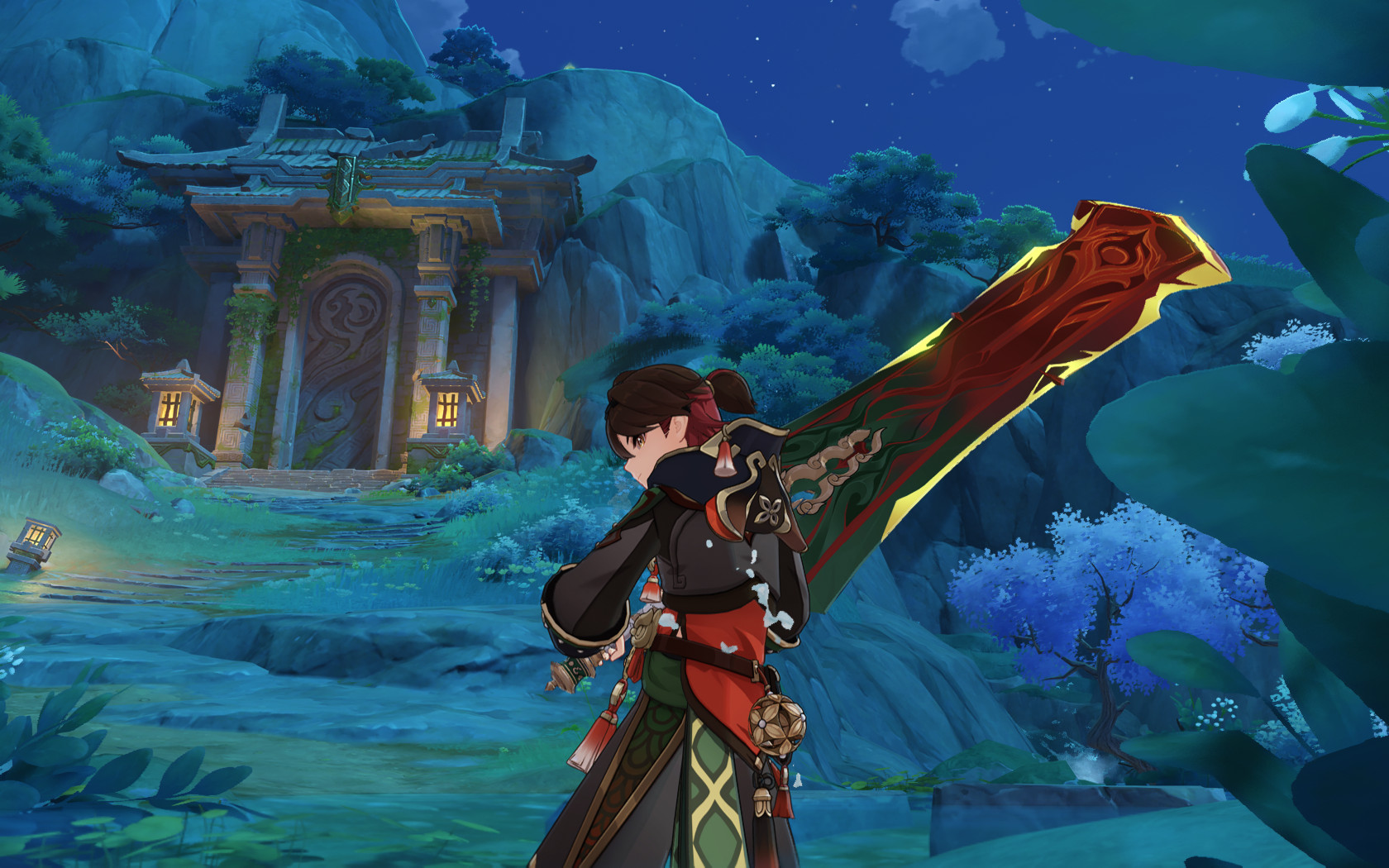 Yunli's blade over Rainslasher (+Gaming recolor) Mod for Genshin Impact ...