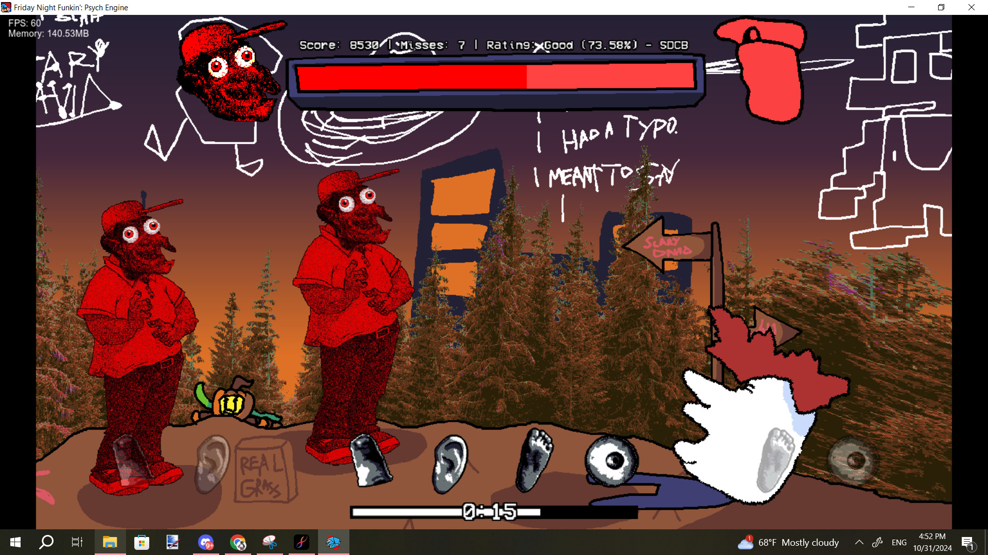 Scary David [SCARE 3] Mod for Friday Night Funkin' | FNF Mods