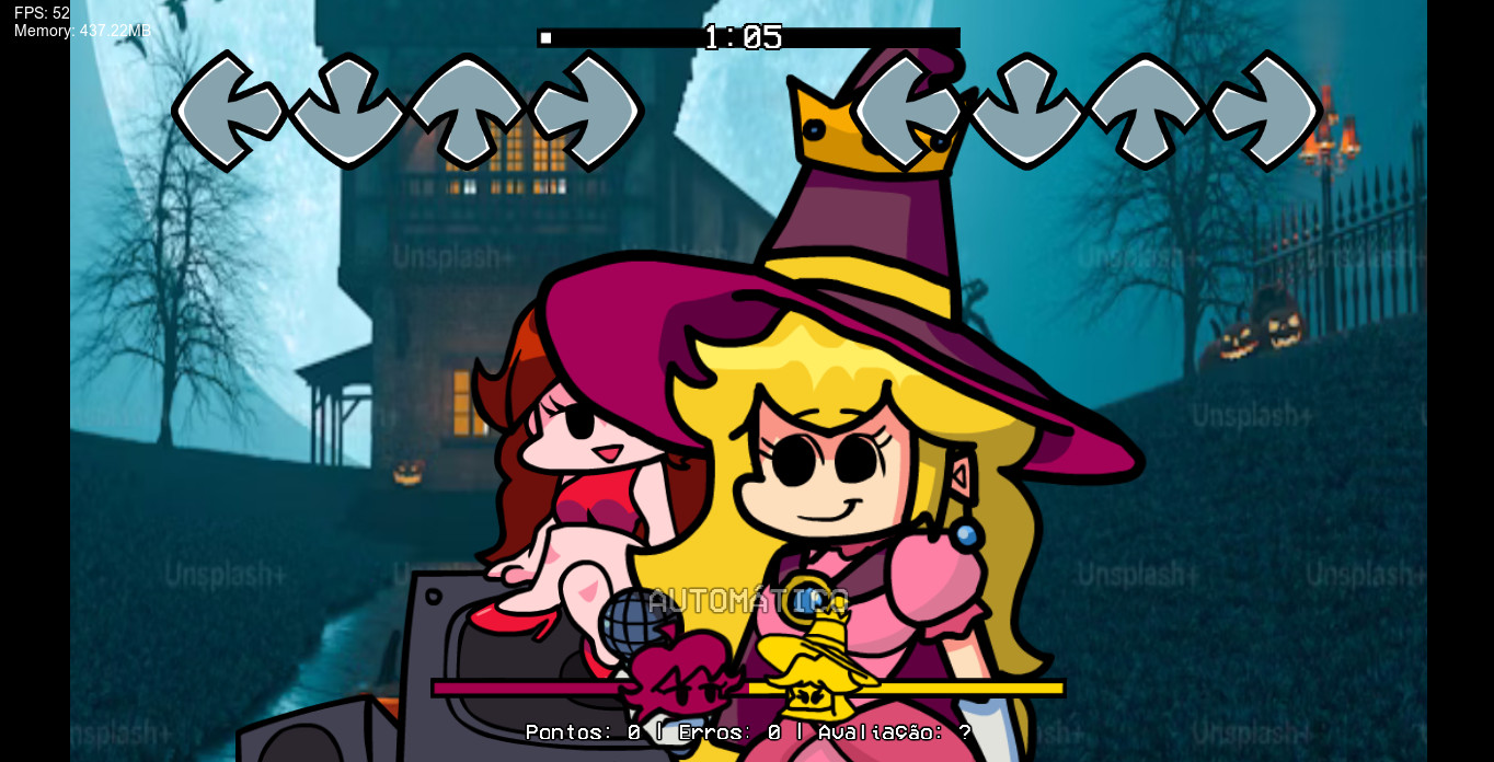 Playable Witch Princess Peach + FLA Mod for Friday Night Funkin' | FNF Mods