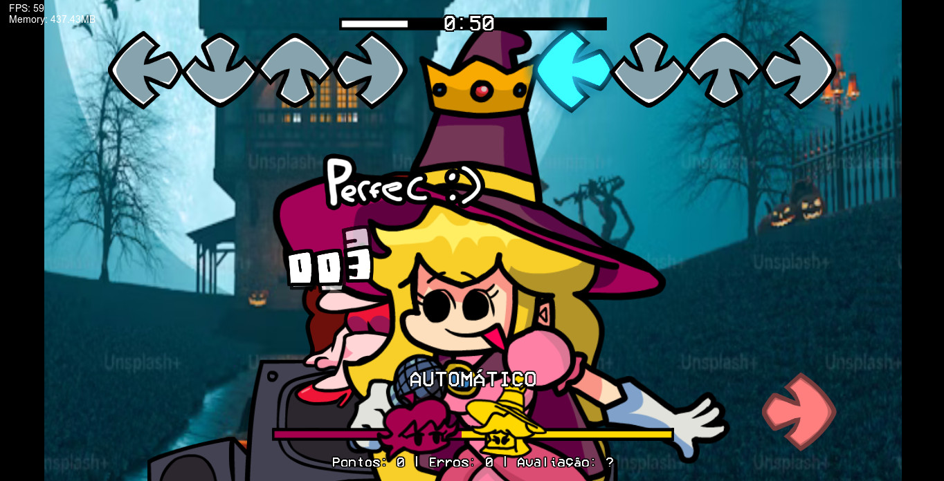 Playable Witch Princess Peach + FLA Mod for Friday Night Funkin' | FNF Mods