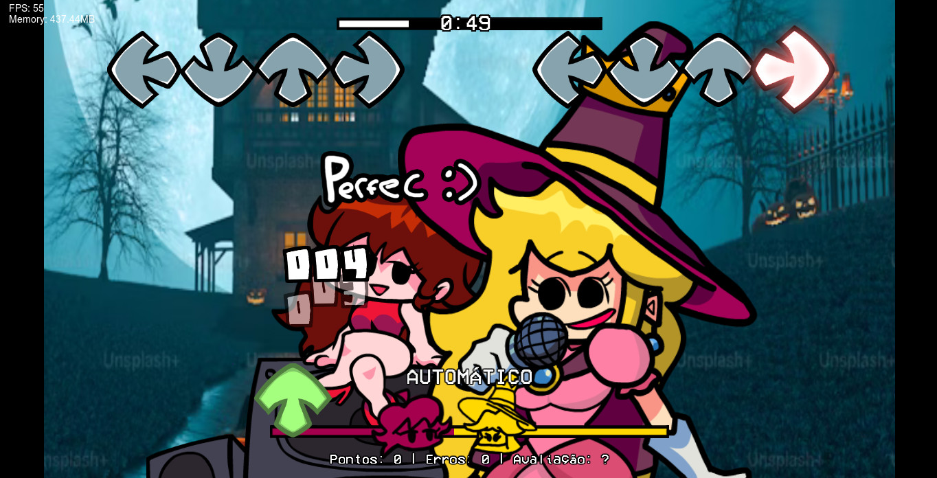 Playable Witch Princess Peach + FLA Mod for Friday Night Funkin' | FNF Mods