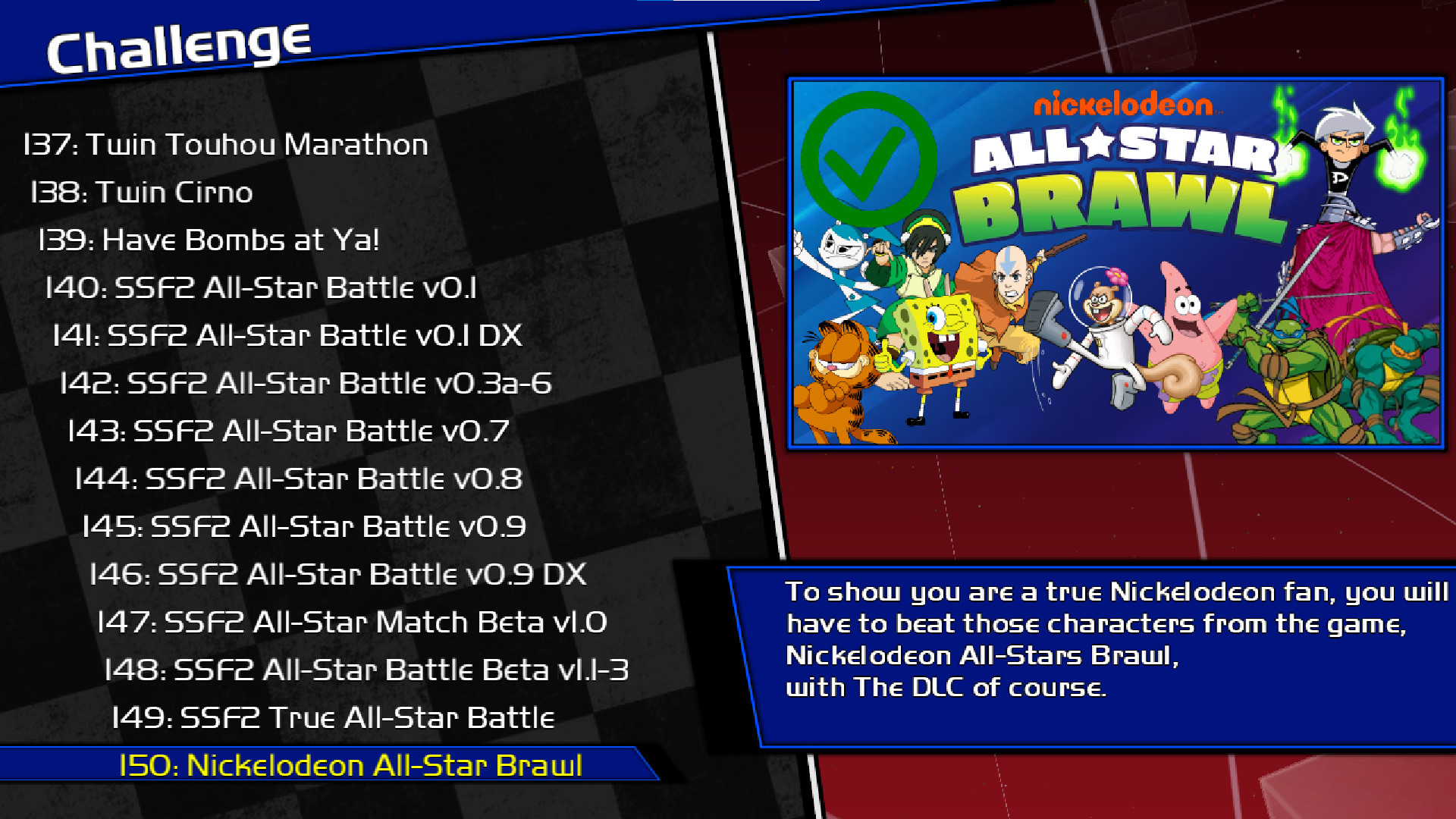Nickelodeon All-Star Brawl 1+2 Challenges Mod for Super Smash Bros ...