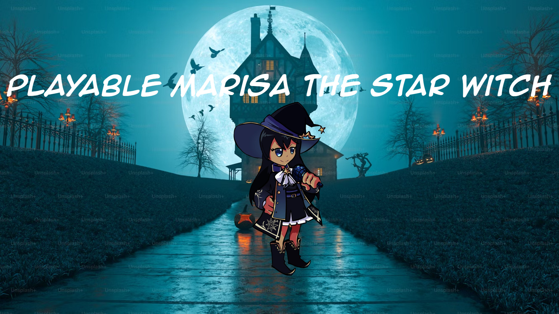 Playable Marisa the Star Witch Mod for Friday Night Funkin' | FNF Mods