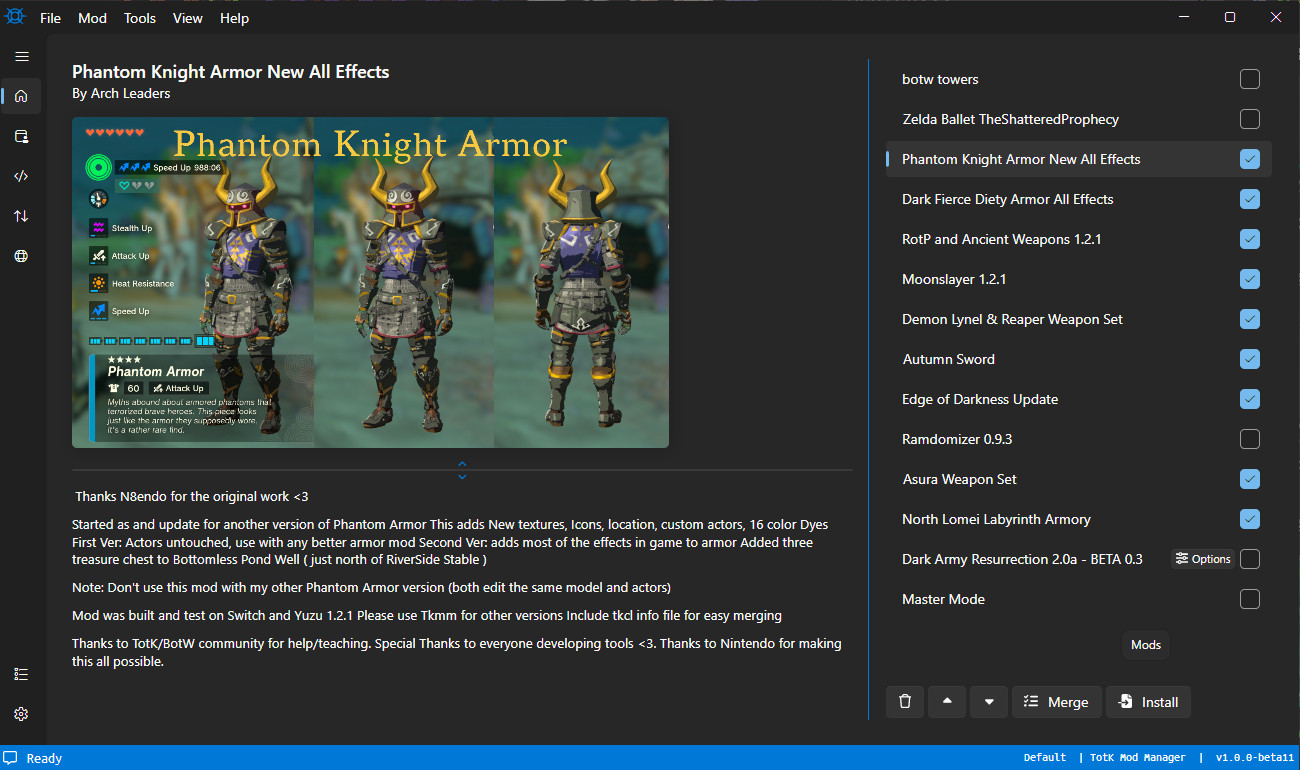 Phantom Knight Armor Mod Mod for The Legend of Zelda: Tears of the ...