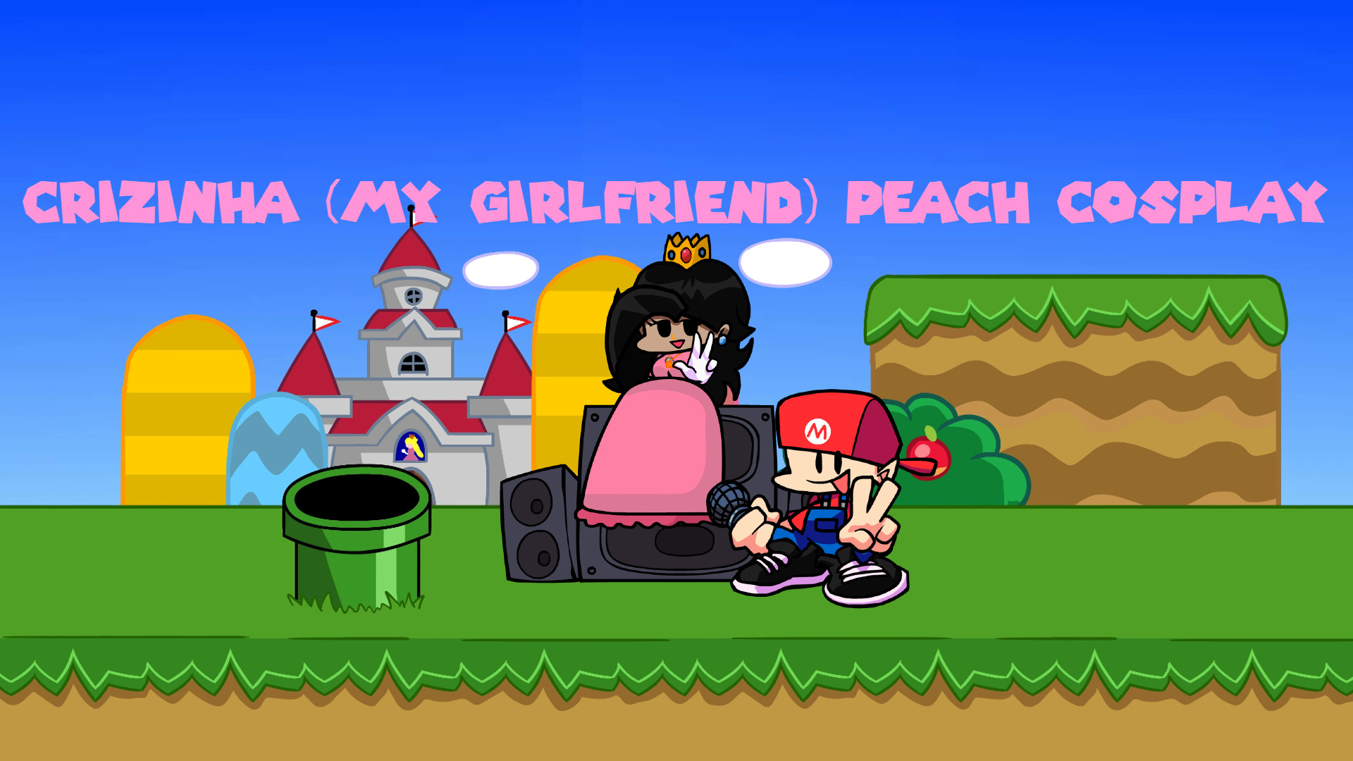 Crizinha [My Girlfriend] Peach Cosplay + FLA Mod for Friday Night ...
