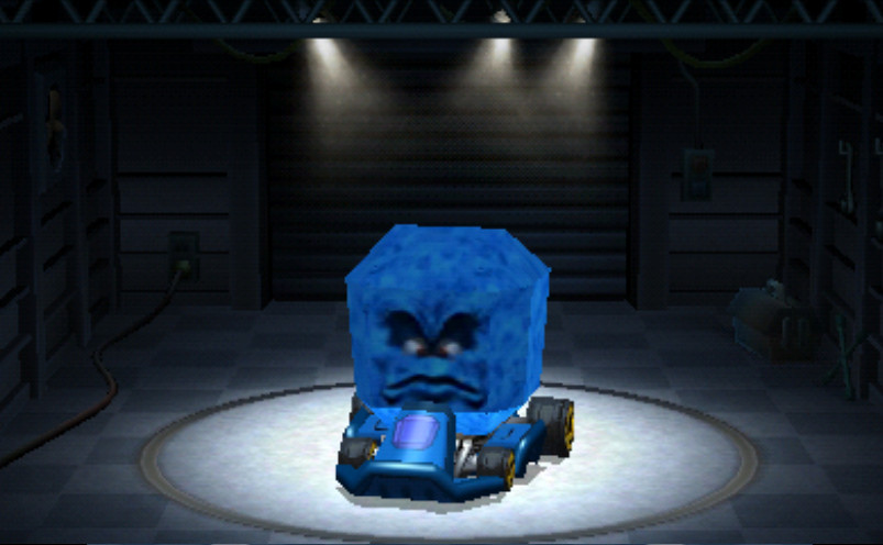 N64 Thwomp (AKA Blue Thwomp) Mod for Mario Kart 7 | MK7 Mods