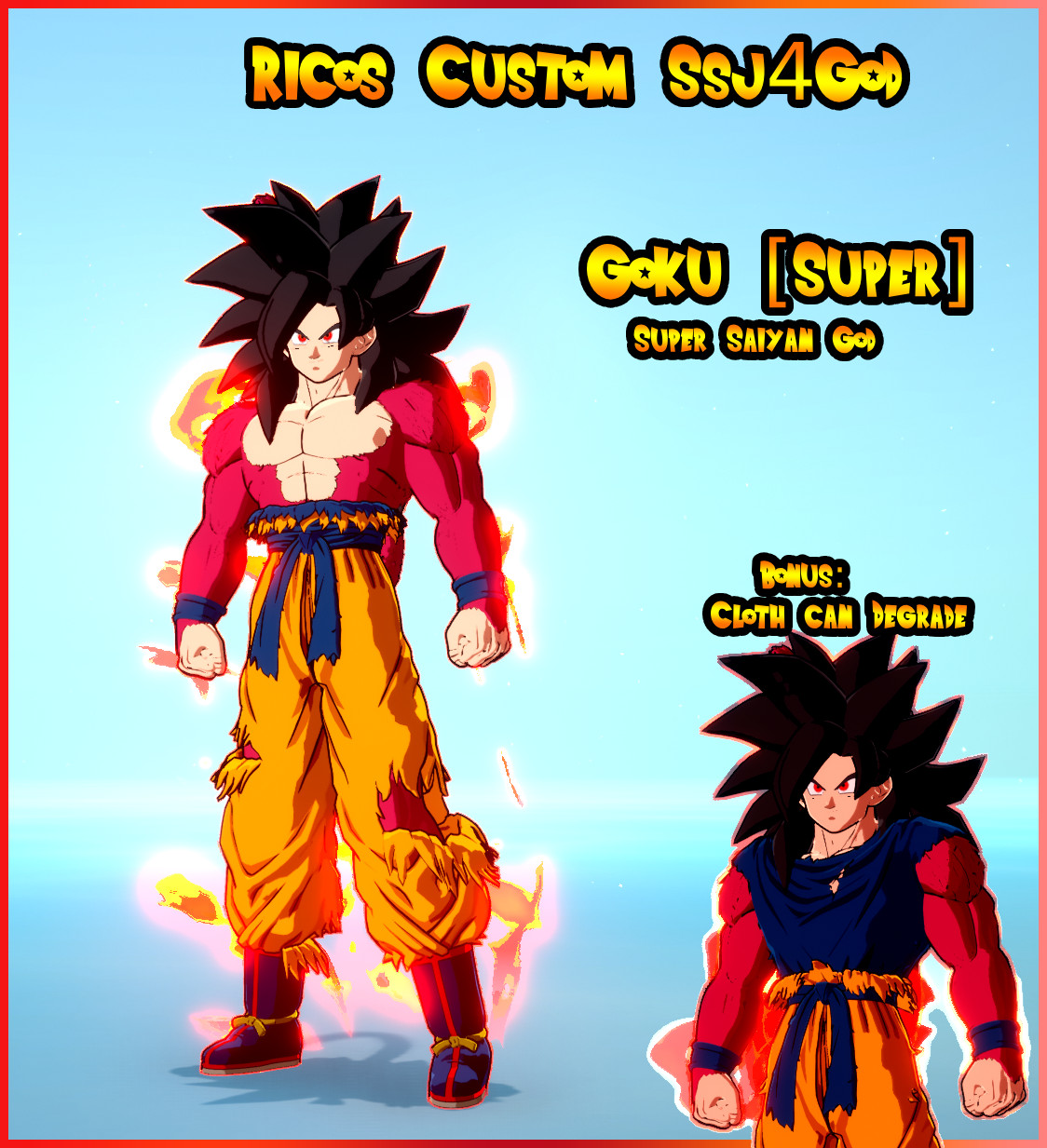 Super Saiyan 4 God Mod for Dragon Ball: Sparking! ZERO | DBSZ Mods