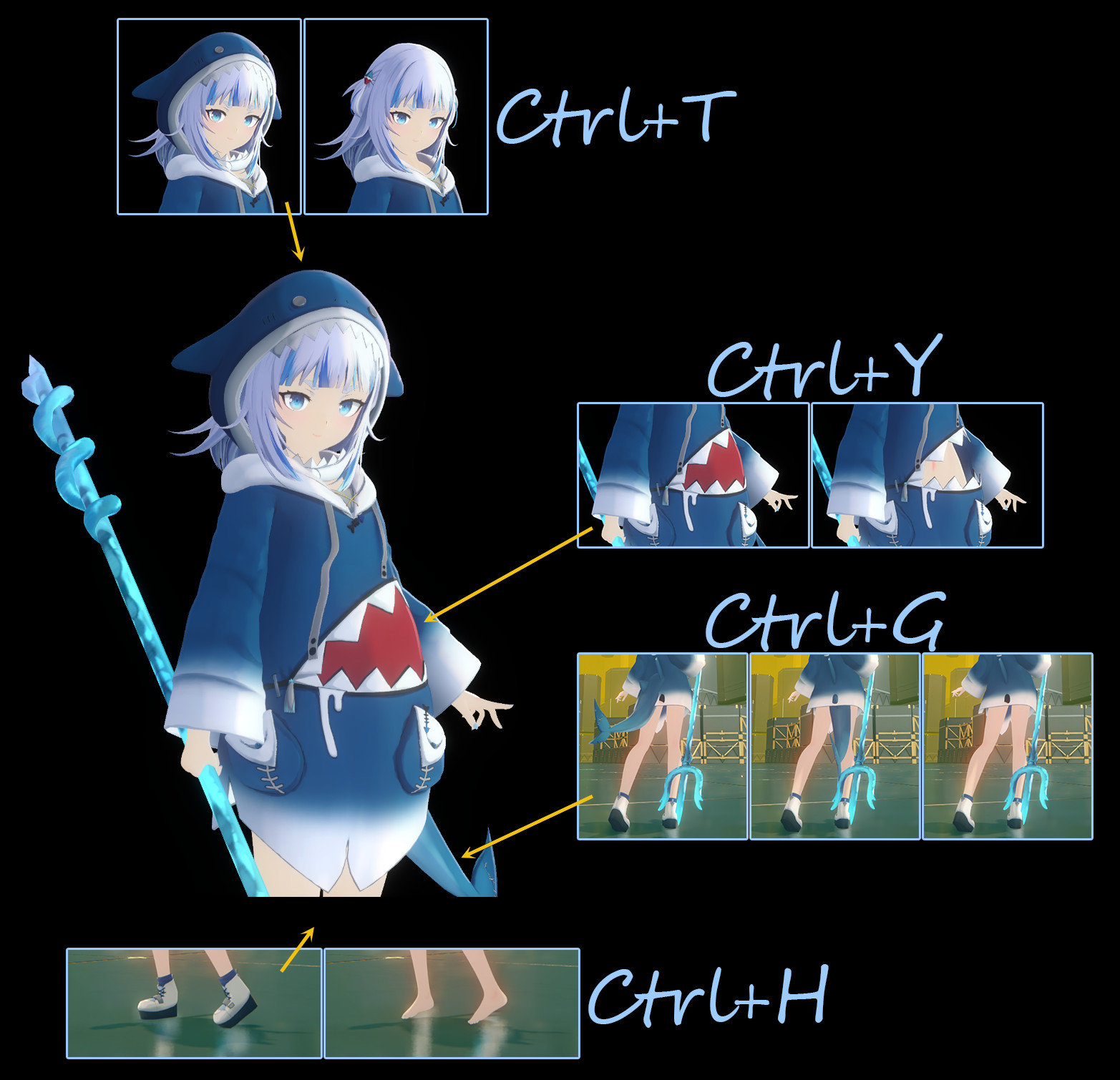 "Soukaku as Gawr Gura" (Hololive) Mod for Zenless Zone Zero | ZZZ Mods