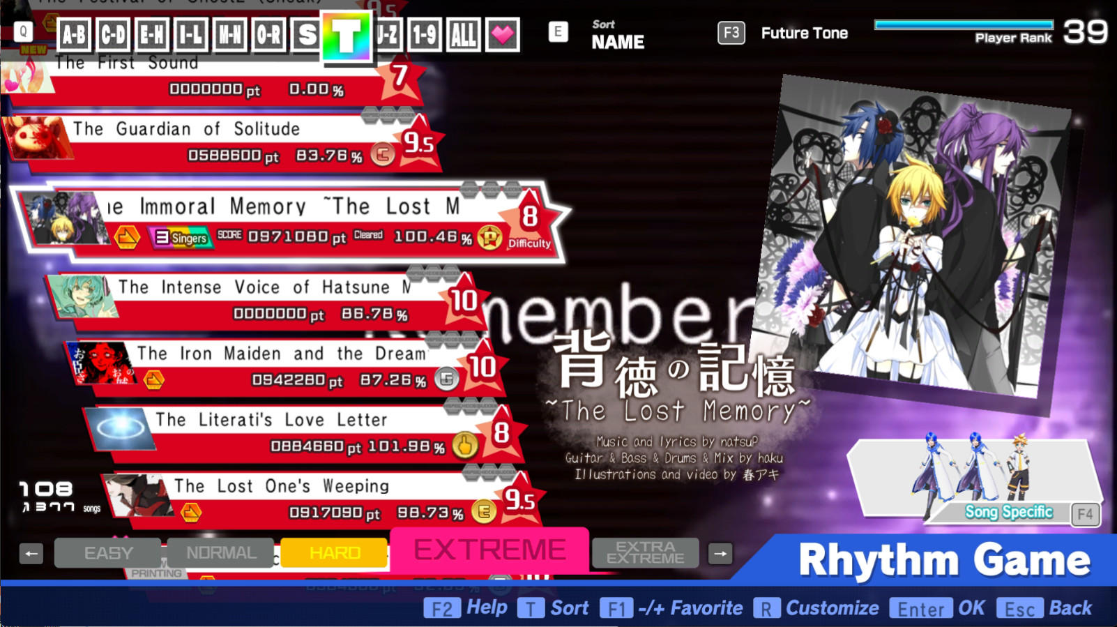 The Immoral Memory ~The Lost Memory~ (Custom Song) Mod for Hatsune Miku: Project DIVA Mega Mix+ ...