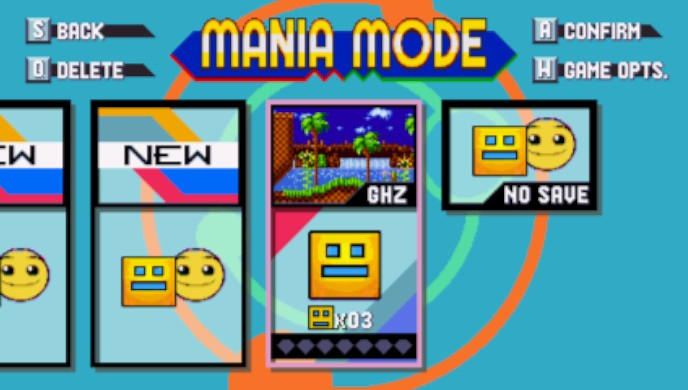 Geometry dash mania Mod for Sonic Mania | SM Mods