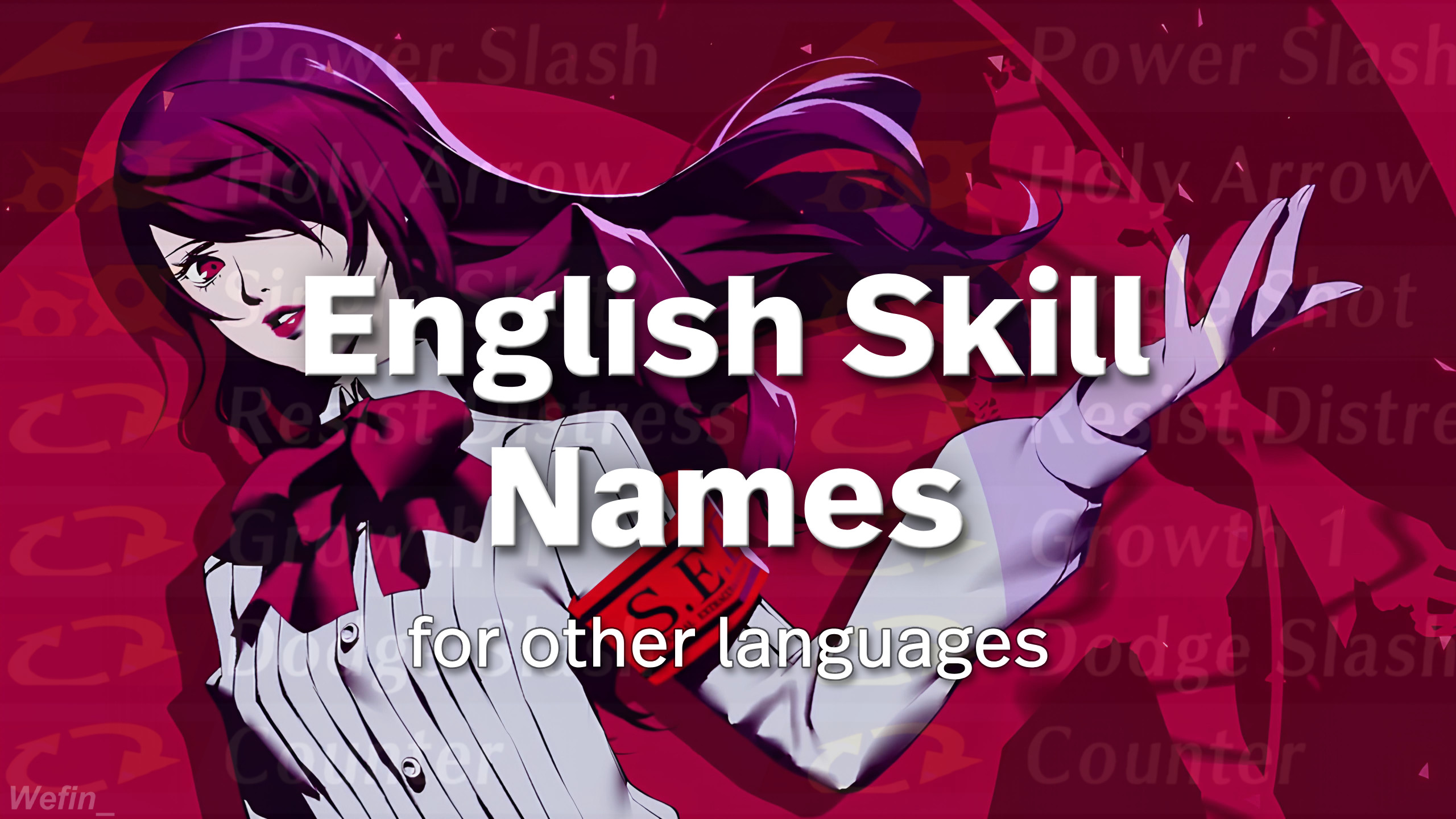 English Skill Names Mod for Persona 3 Reload | P3R Mods