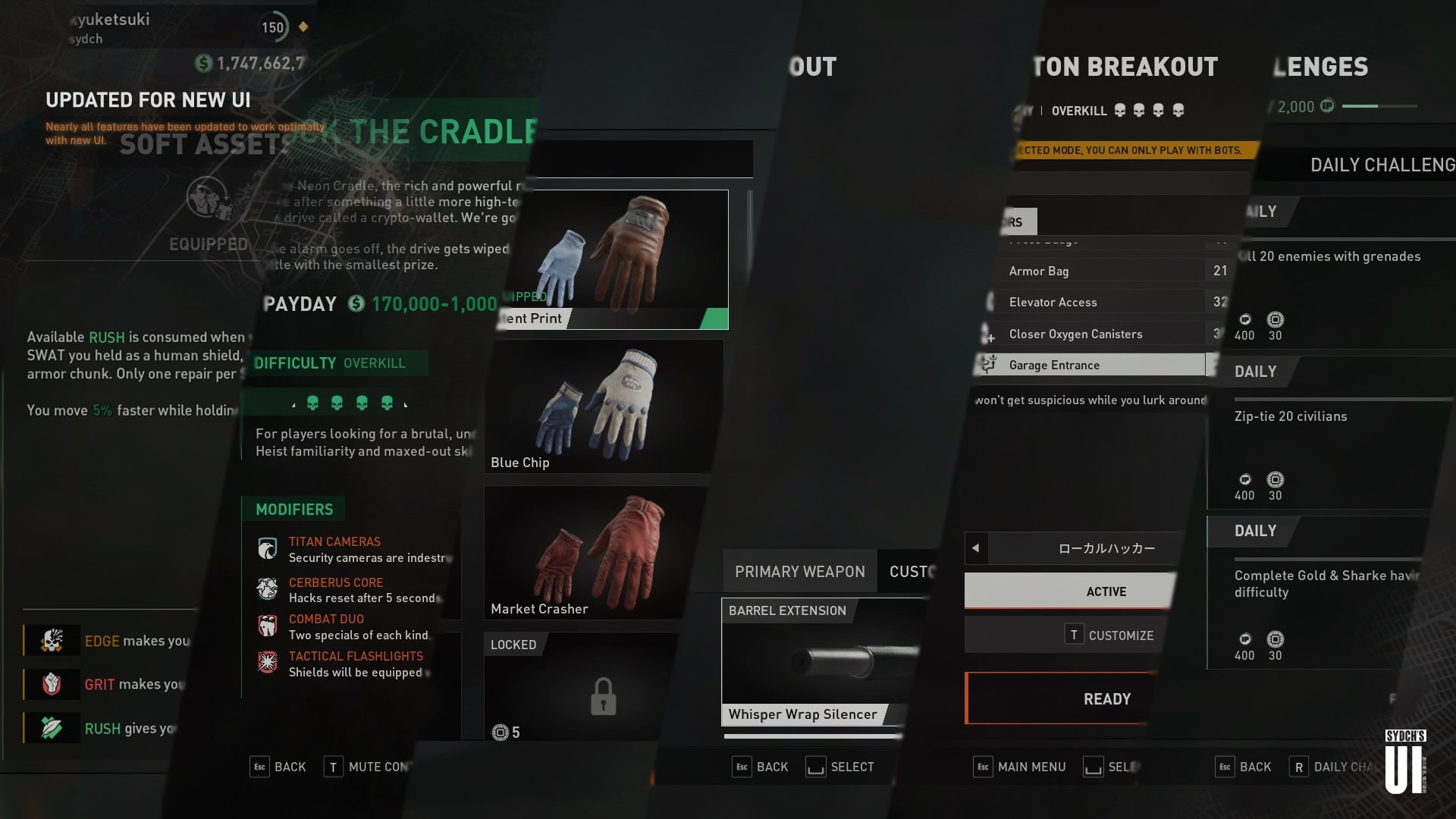 sydch's UI Mod for PAYDAY 3 | PAYDAY 3 Mods