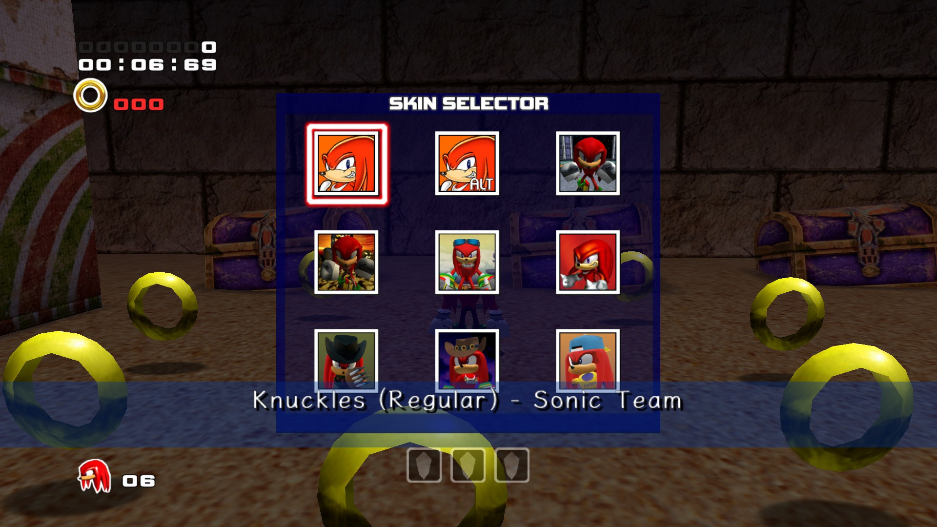 Pack of skins Knuckles for Skin Selector Mod for Sonic Adventure 2 ...