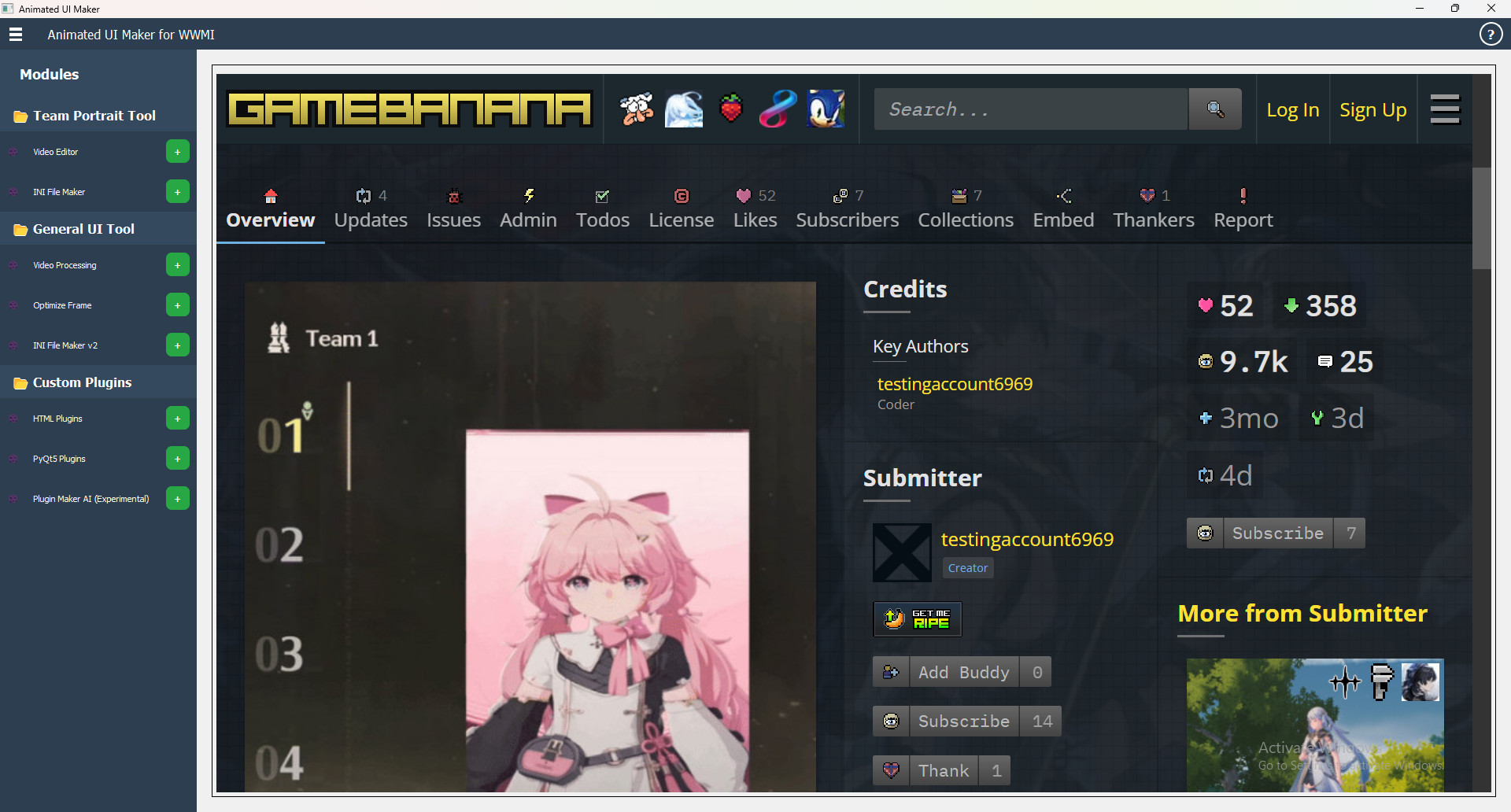 Animated UI Maker for WWMI Mod for Wuthering Waves | WuWa Mods