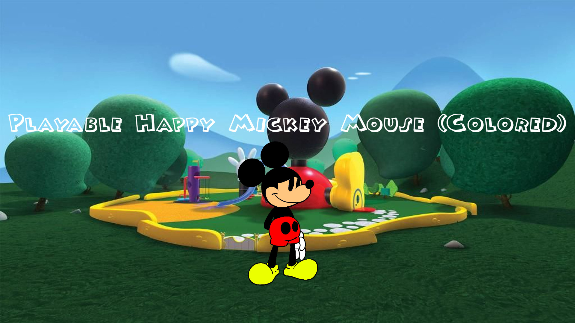 Playable Happy Mickey Mouse (Colored) Mod for Friday Night Funkin ...