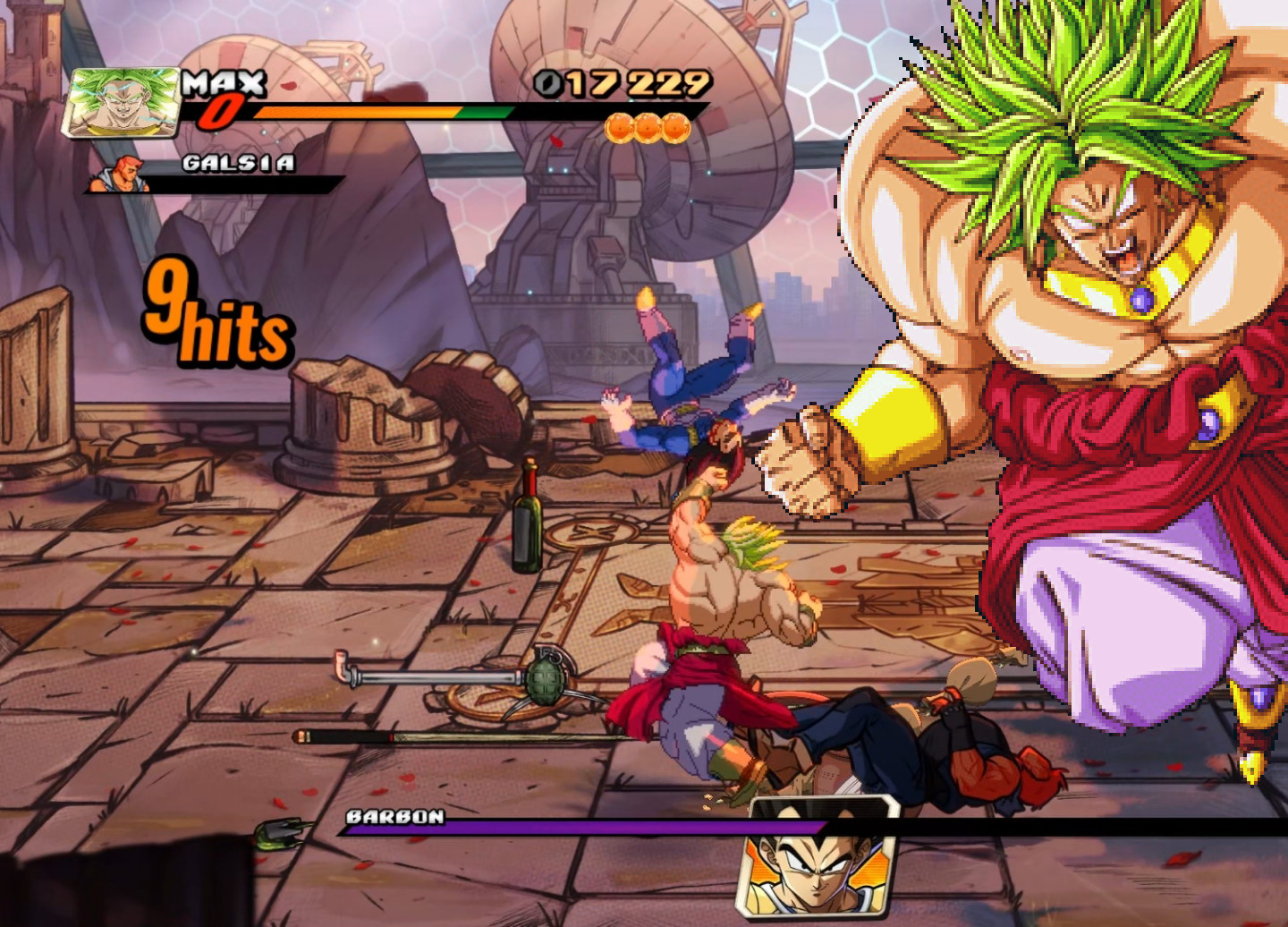 Broly over Max 4 Mod for Streets of Rage 4 | SOR4 Mods