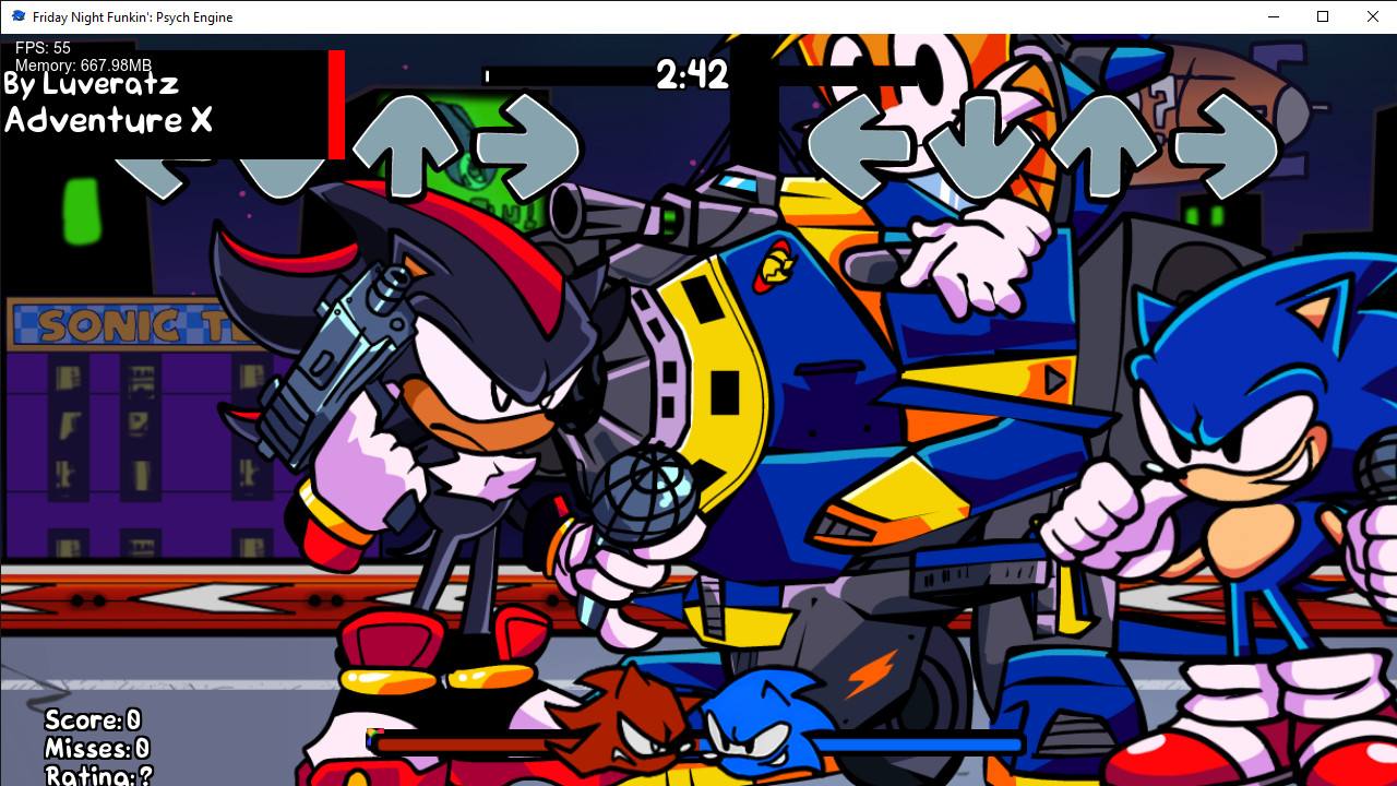 SONIC RHYTHM RUSH FANMADE Mod for Friday Night Funkin' | FNF Mods