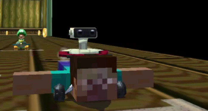 Steve Kart (super real!!!) Mod for Mario Kart 7 | MK7 Mods