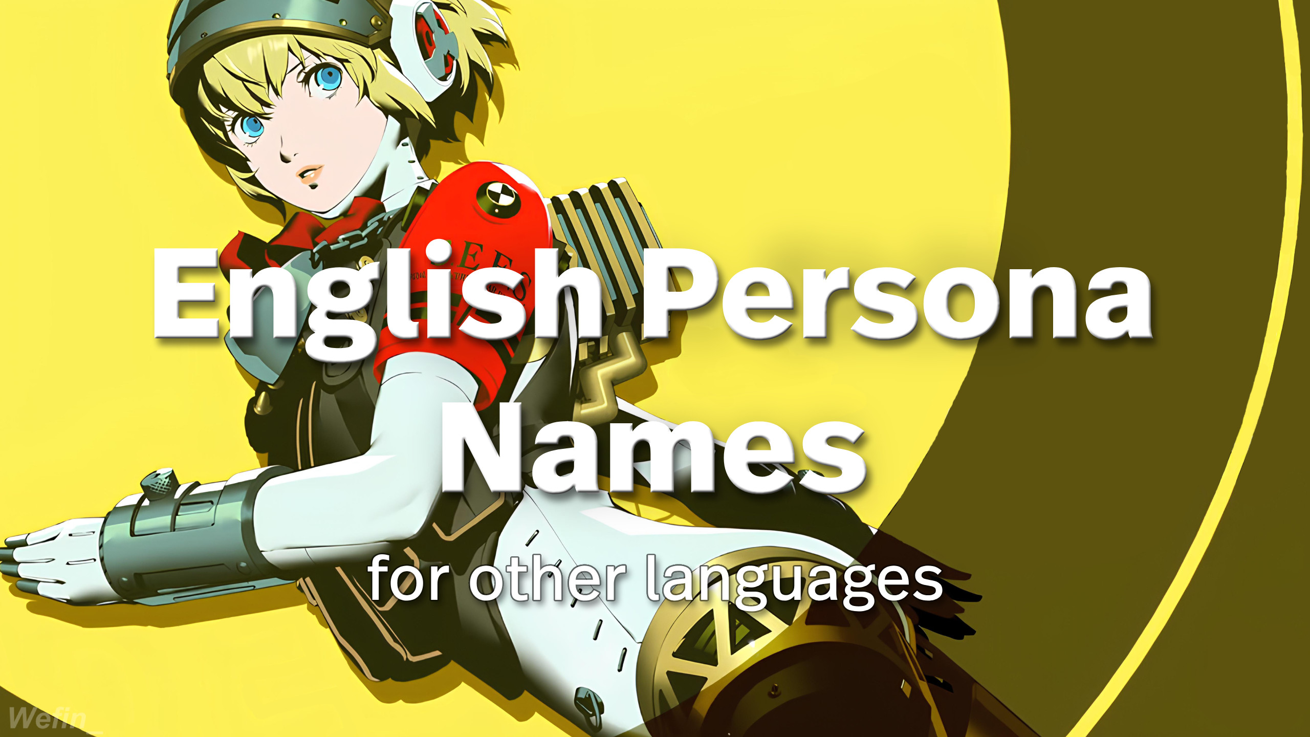 English Persona Names Mod for Persona 3 Reload | P3R Mods